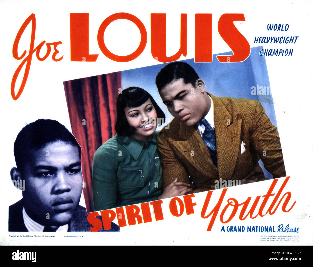 SPIRIT OF YOUTH, Edna Mae Harris, Joe Louis, 1938 Stock Photo - Alamy