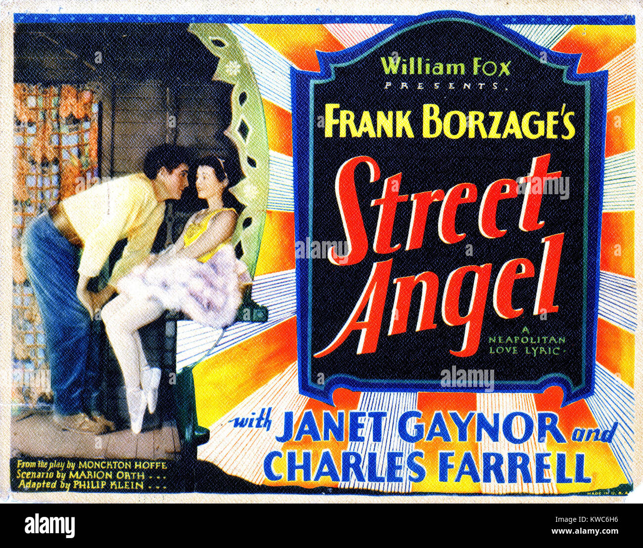 STREET ANGEL, Charles Farrell, Janet Gaynor, 1928, TM & Copyright (c ...
