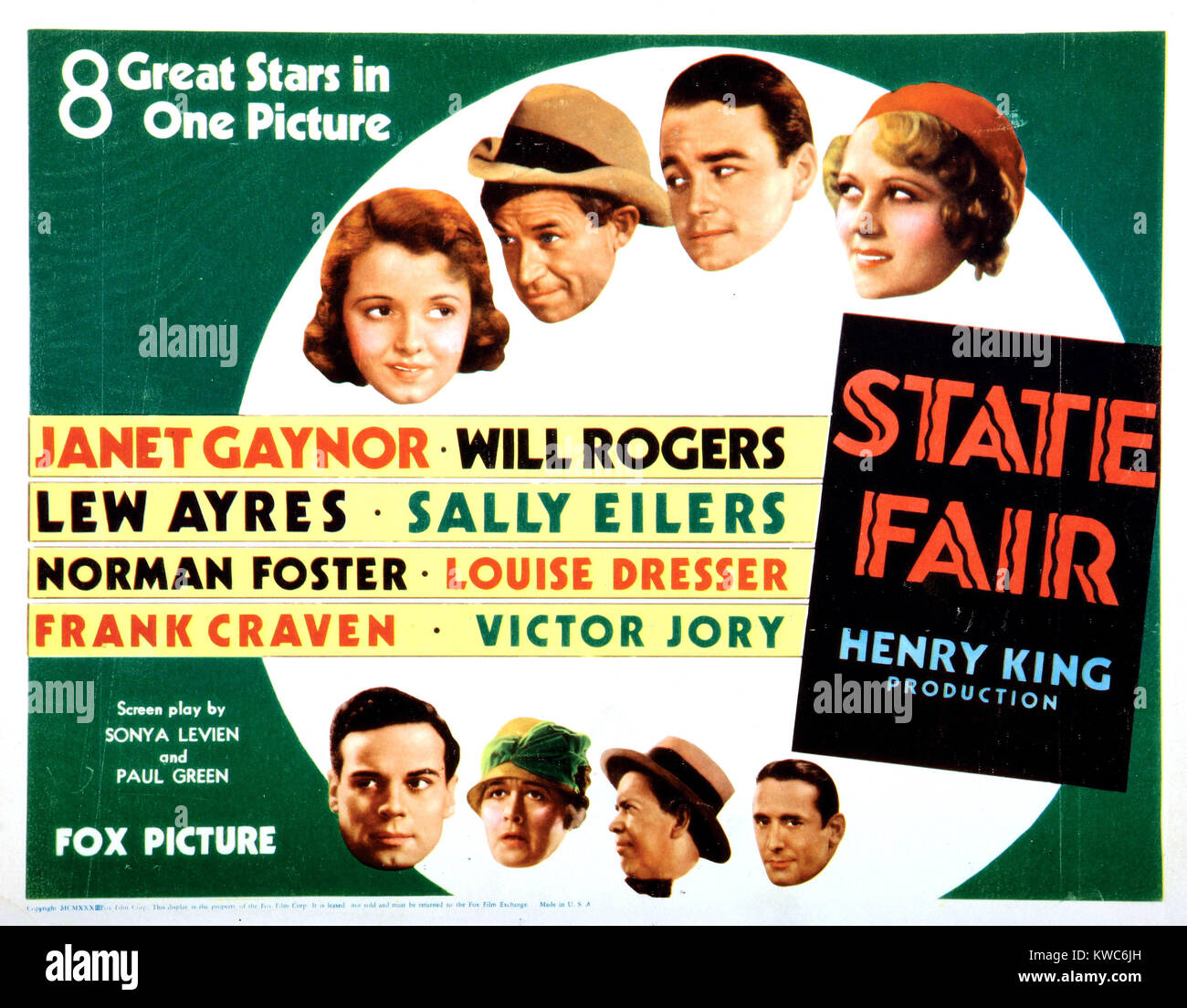 STATE FAIR, (clockwise from lower right), Victor Jory, Frank Craven ...