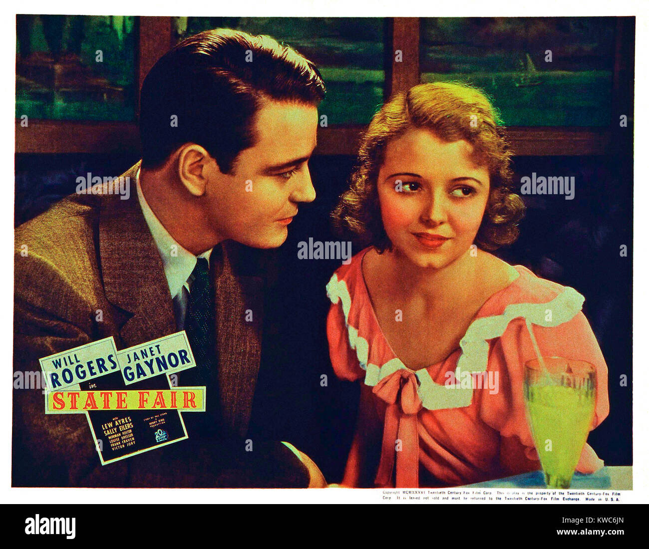 STATE FAIR, US lobbycard, from left: Lew Ayres, Janet Gaynor, 1933, TM ...