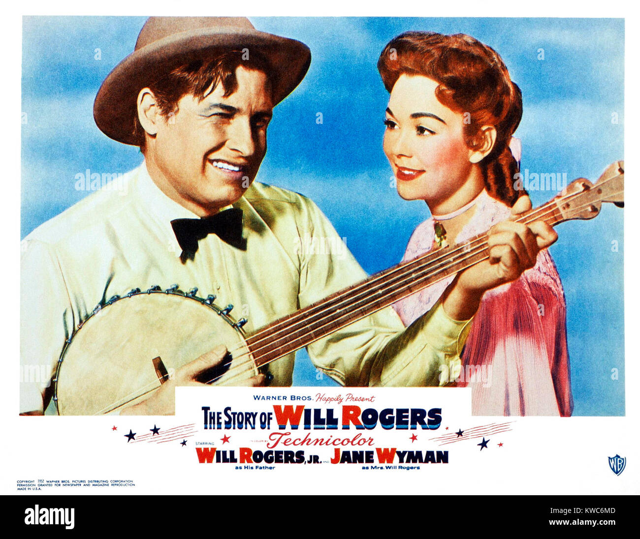 THE STORY OF WILL ROGERS, US lobbycard, from left: Will Rogers Jr ...