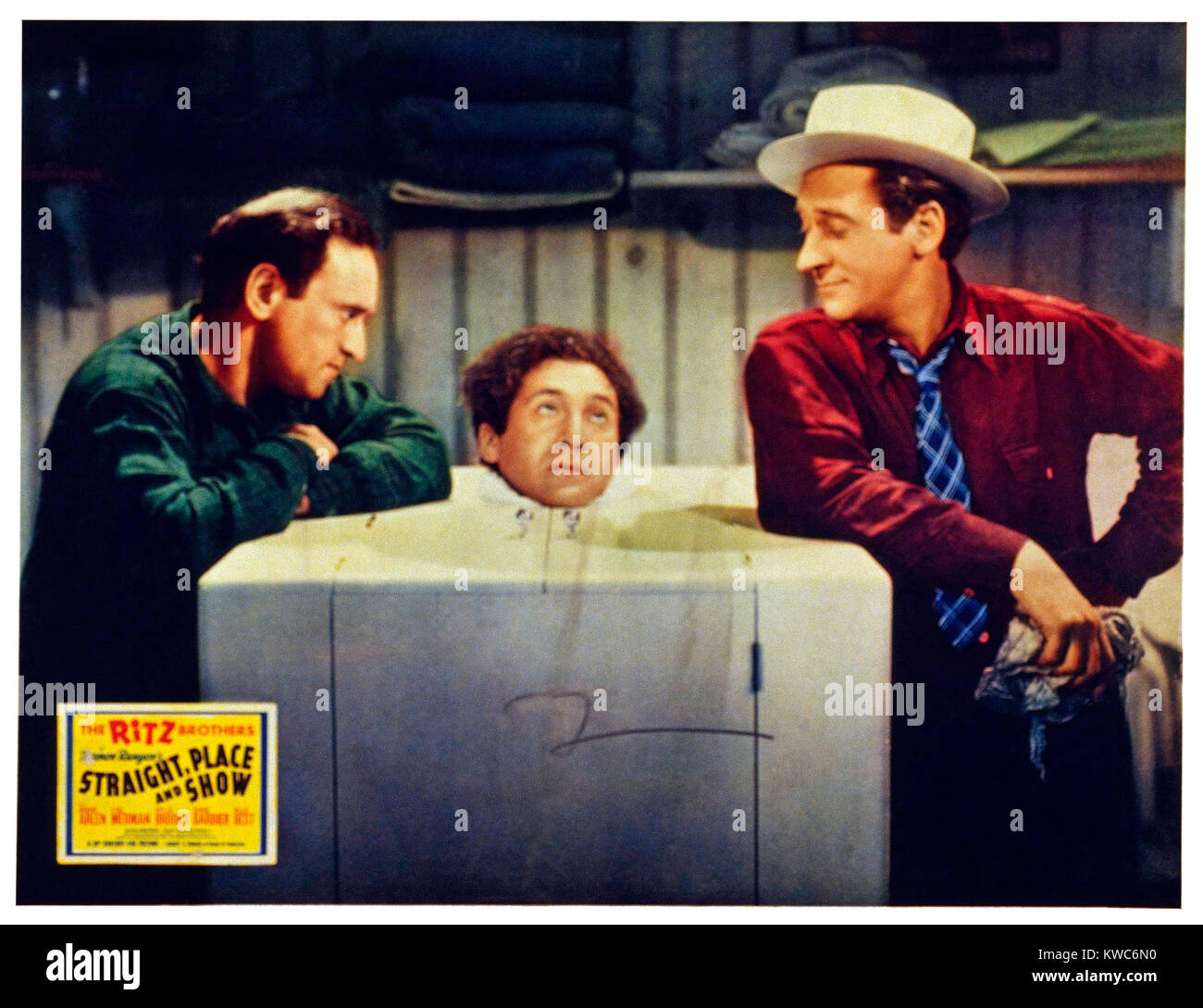 STRAIT, PLACE AND SHOW, US lobbycard, from left: Jimmy Ritz, Harry Ritz ...