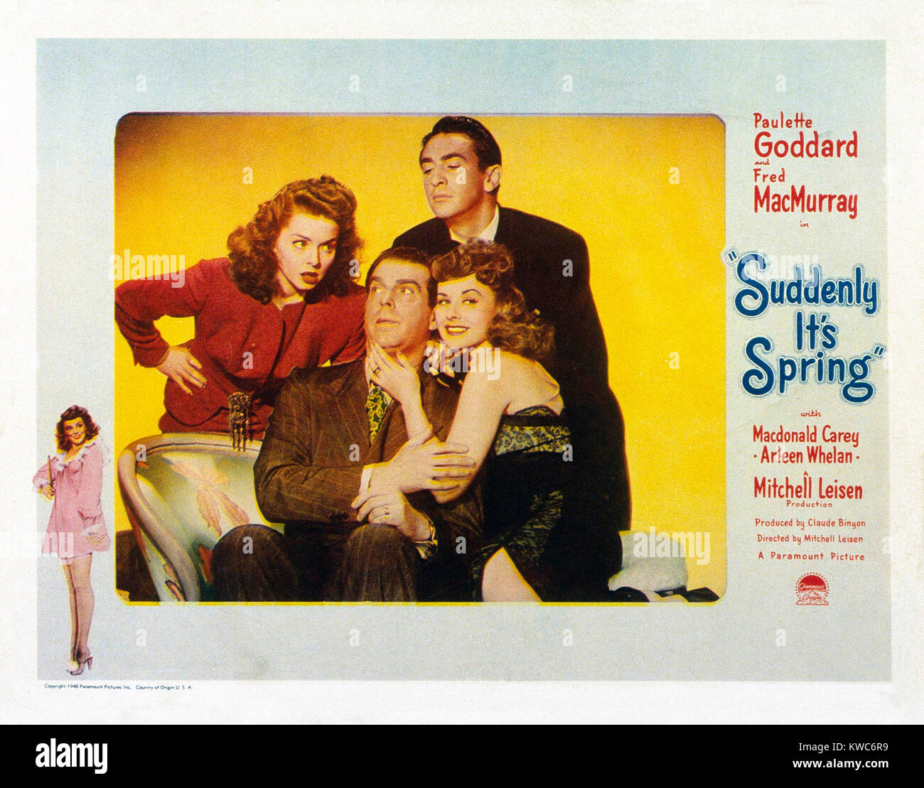 SUDDENLY IT'S SPRING, US lobbycard, front from left: Fred MacMurray ...