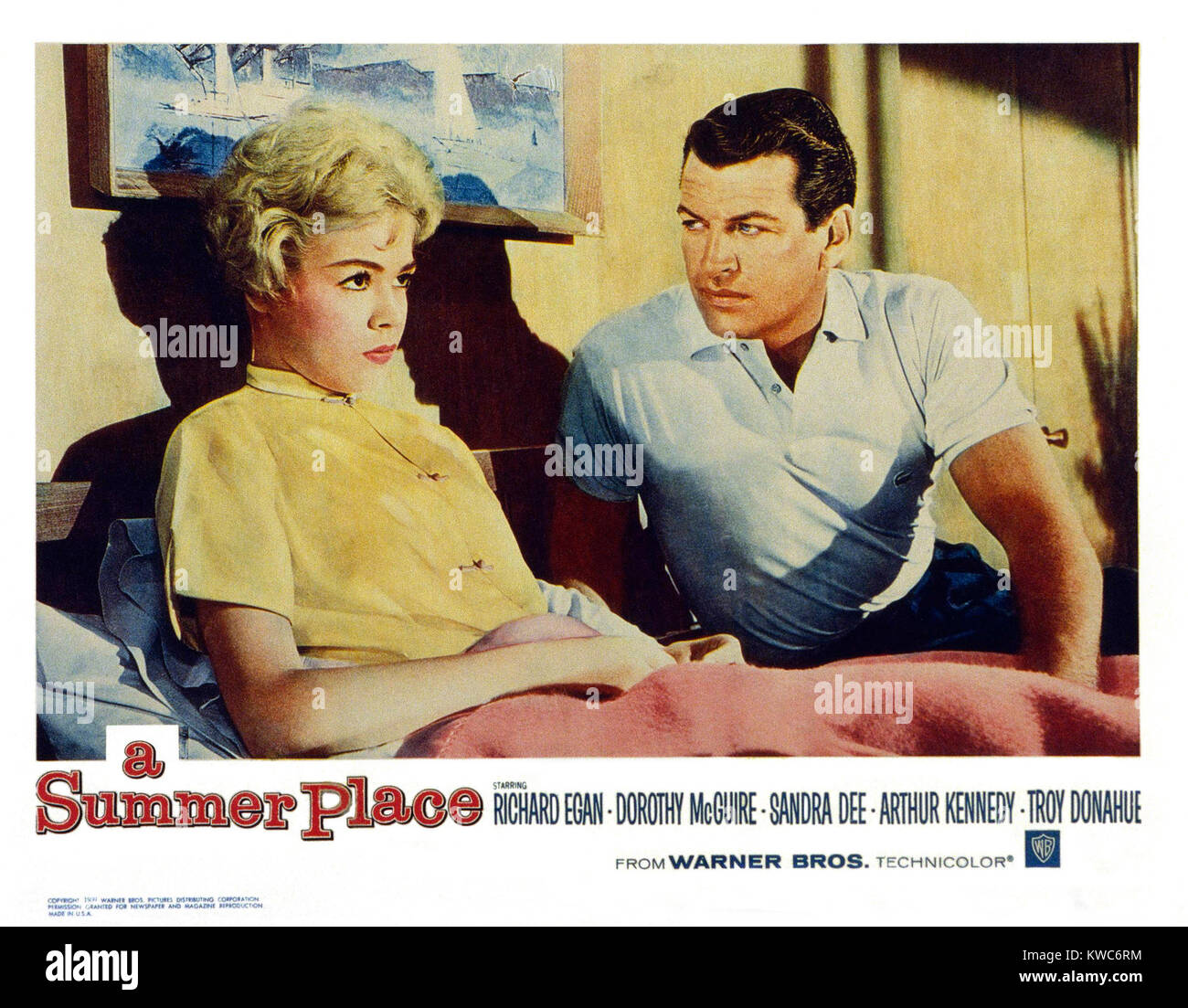 A SUMMER PLACE, US lobbycard, from left: Sandra Dee, Richard Egan, 1959 ...