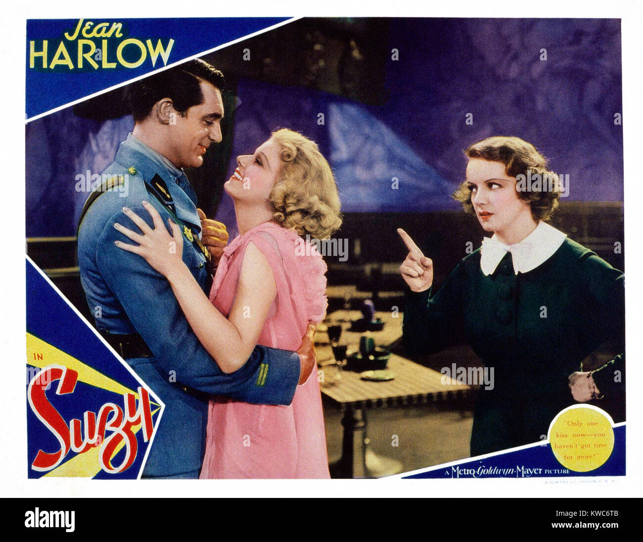 SUZY, US lobbycard, from left: Cary Grant, Jean Harlow, Inez Courtney ...