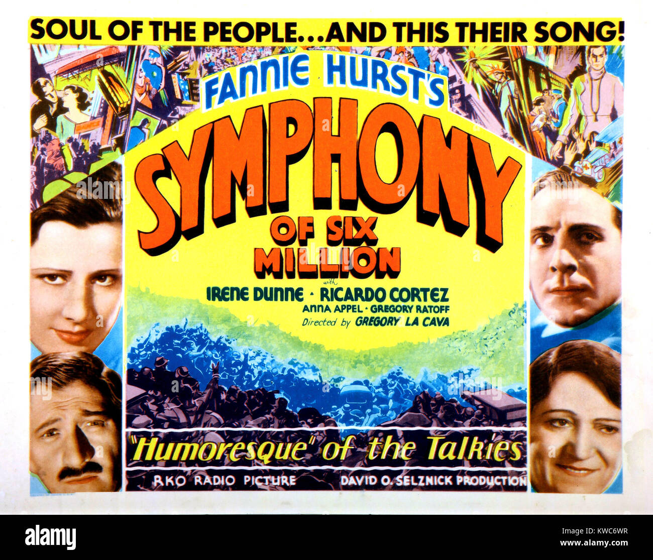 SYMPHONY OF SIX MILLION, (left), Irene Dunne, Gregory Ratoff, (right ...
