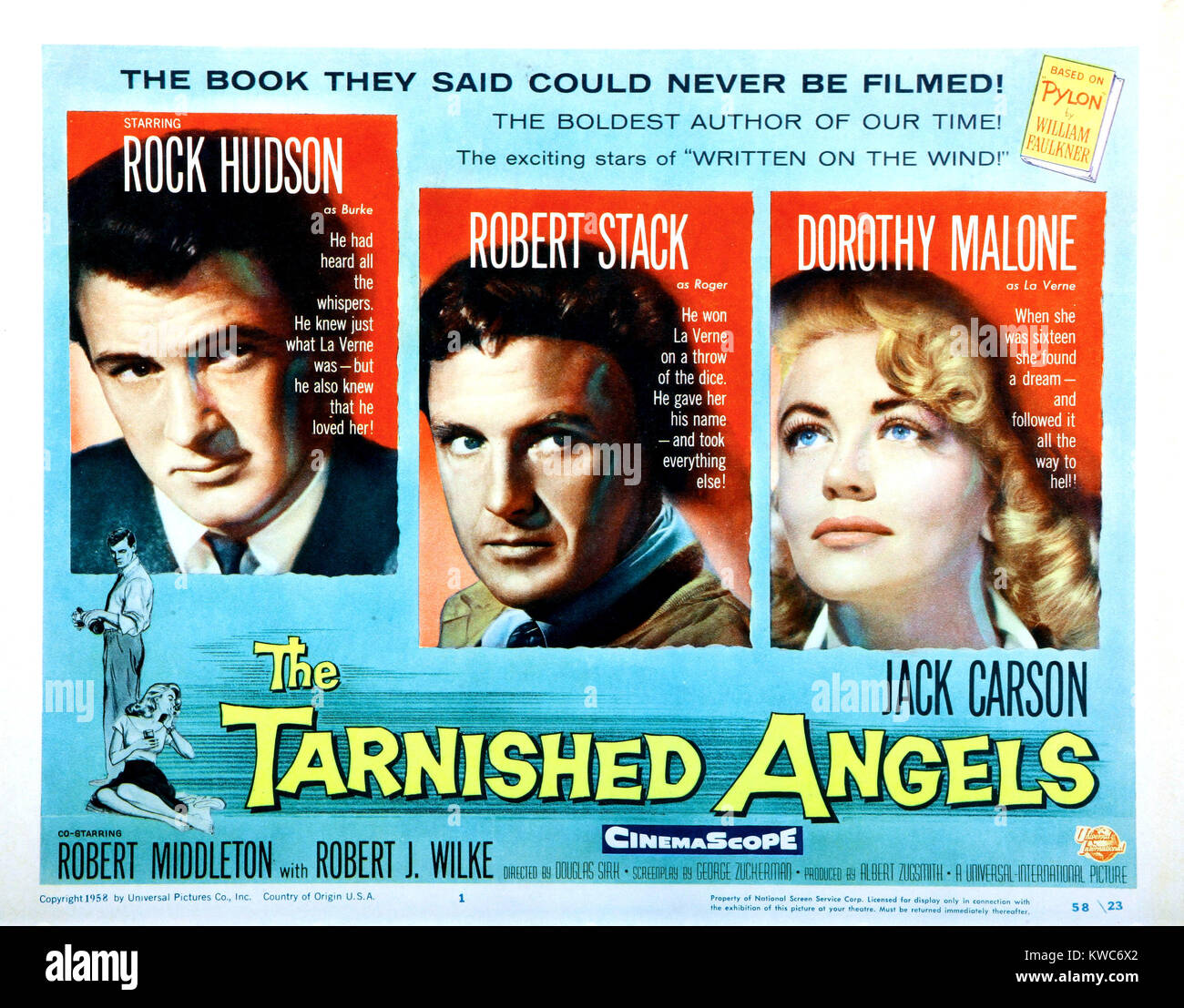 THE TARNISHED ANGELS, Rock Hudson, Robert Stack, Dorothy Malone, 1958 ...