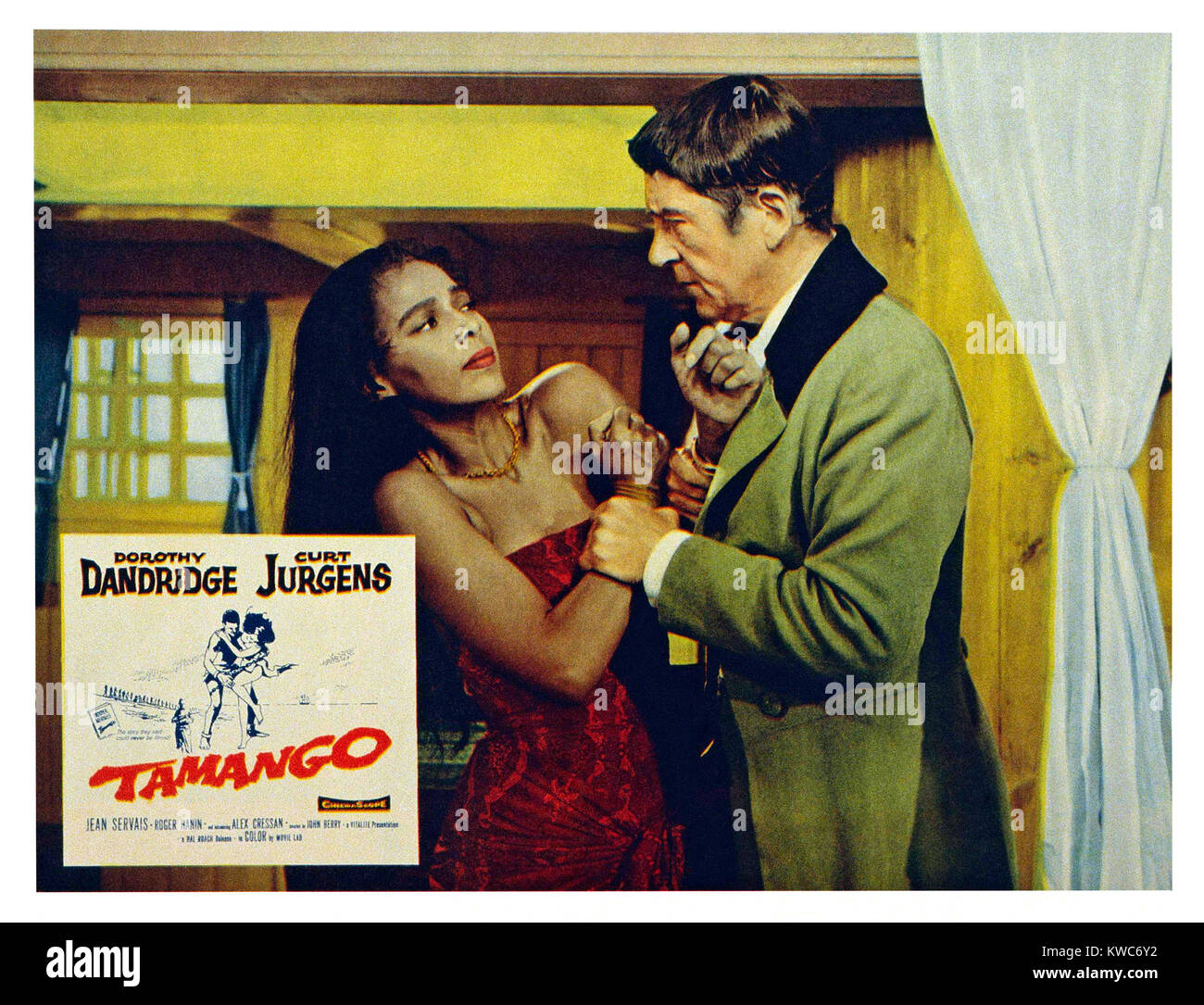 TAMANGO, US lobbycard, from lef: Dorothy Dandridge, Jean Servais, 1958 Stock Photo - Alamy