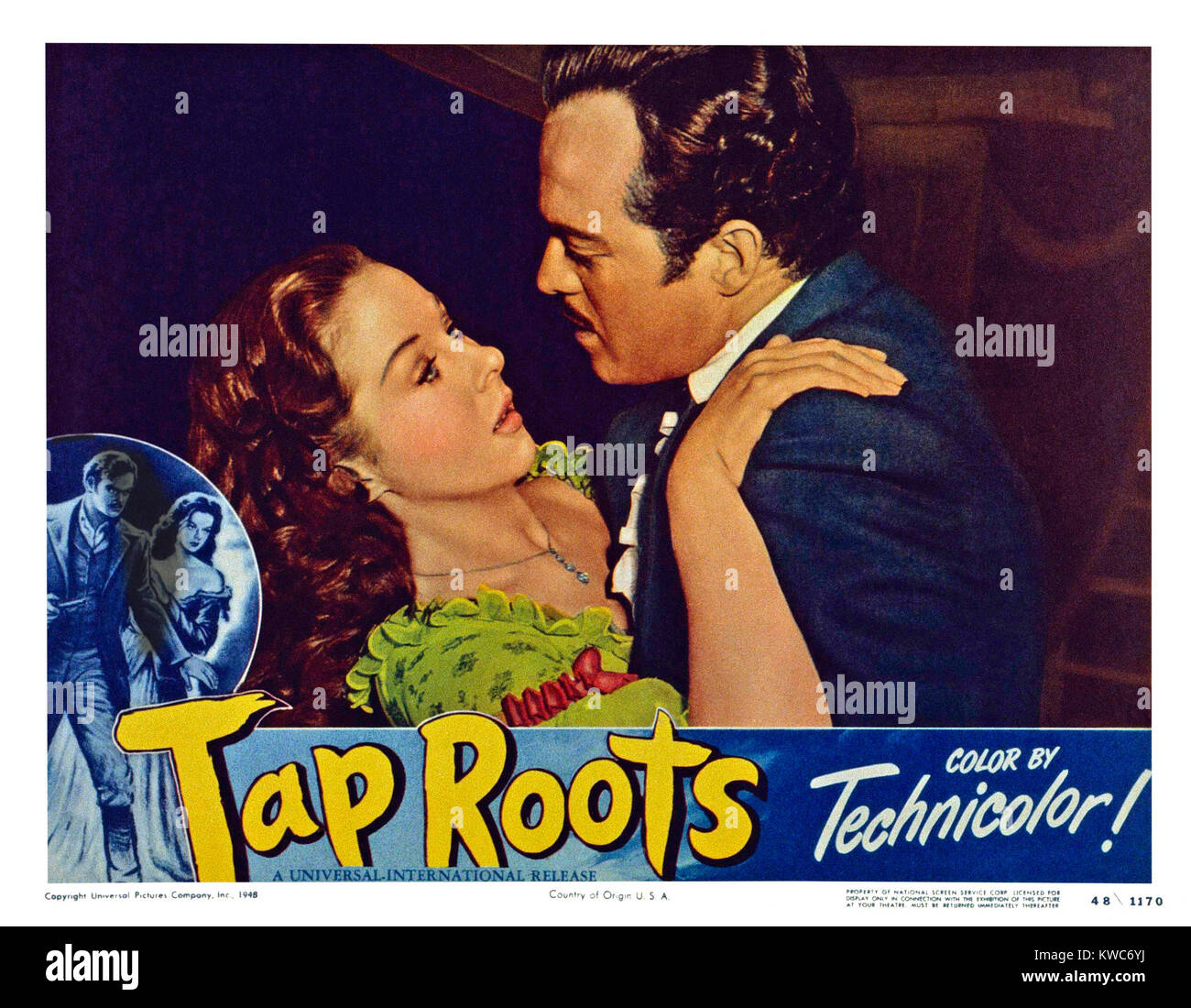 TAP ROOTS, US lobbycard, from left: Susan Hayward, Van Heflin, 1948 ...
