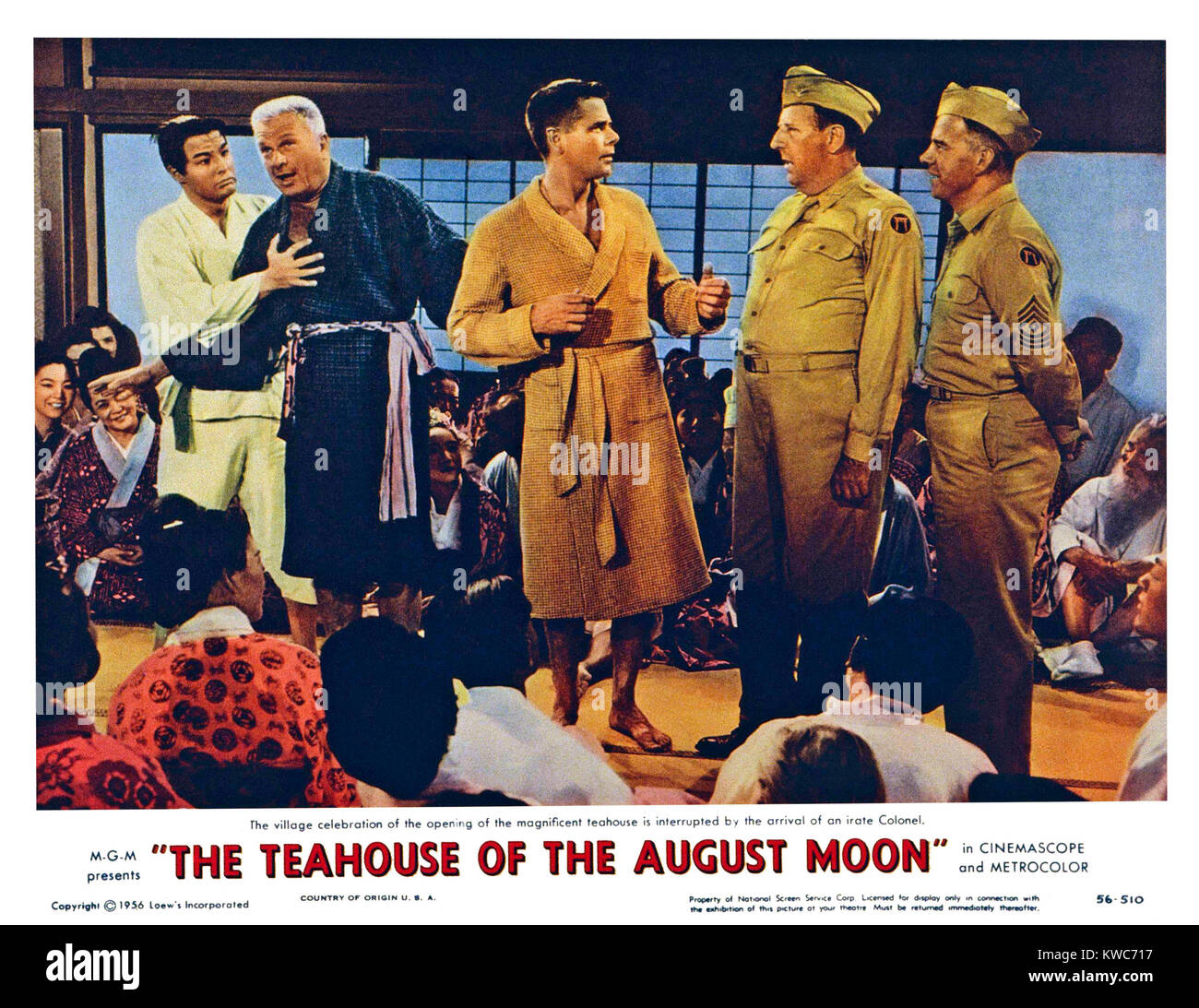 THE TEAHOUSE OF THE AUGUST MOON, US lobbycard, from left: Marlon Brando ...