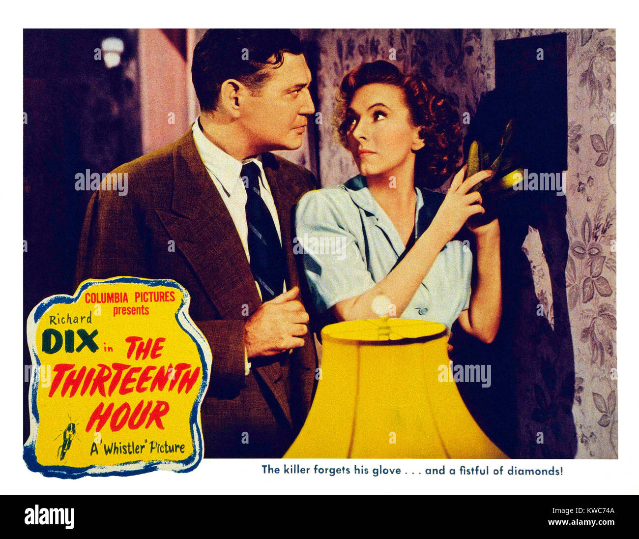 THE THIRTEENTH HOUR, US lobbycard, from left: Richard Dix, Karen Morley ...