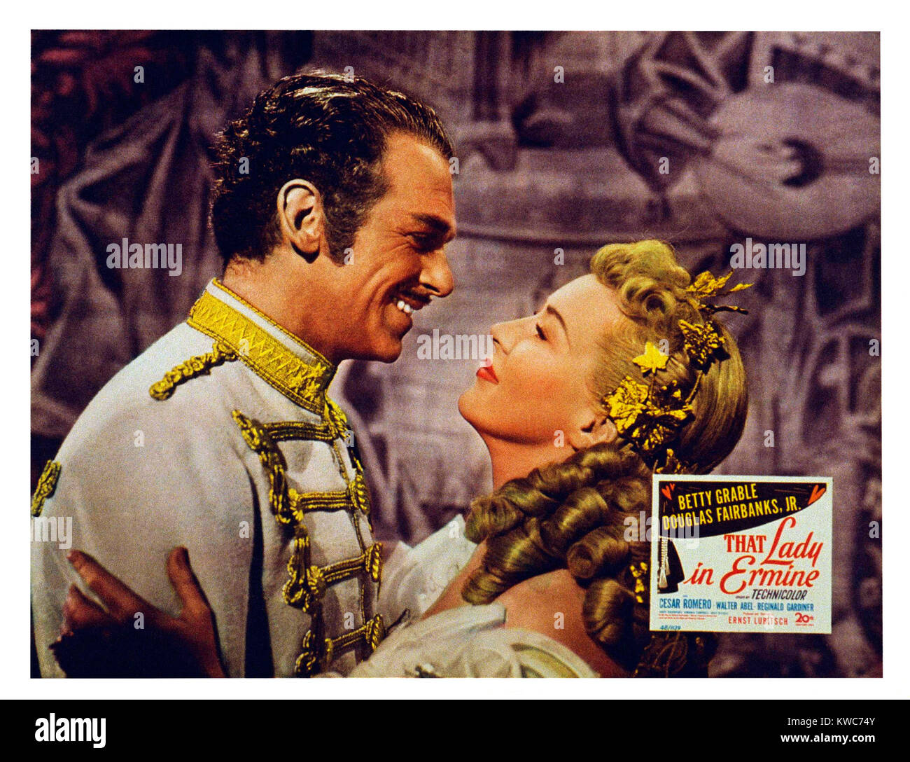 THAT LADY IN ERMINE, US lobbycard, from left: Douglas Fairbanks Jr ...