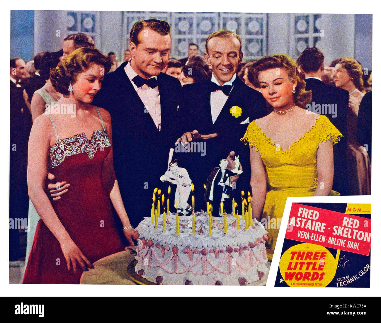 THREE LITTLE WORDS, US lobbycard, from left: Arlene Dahl, Red Skelton ...