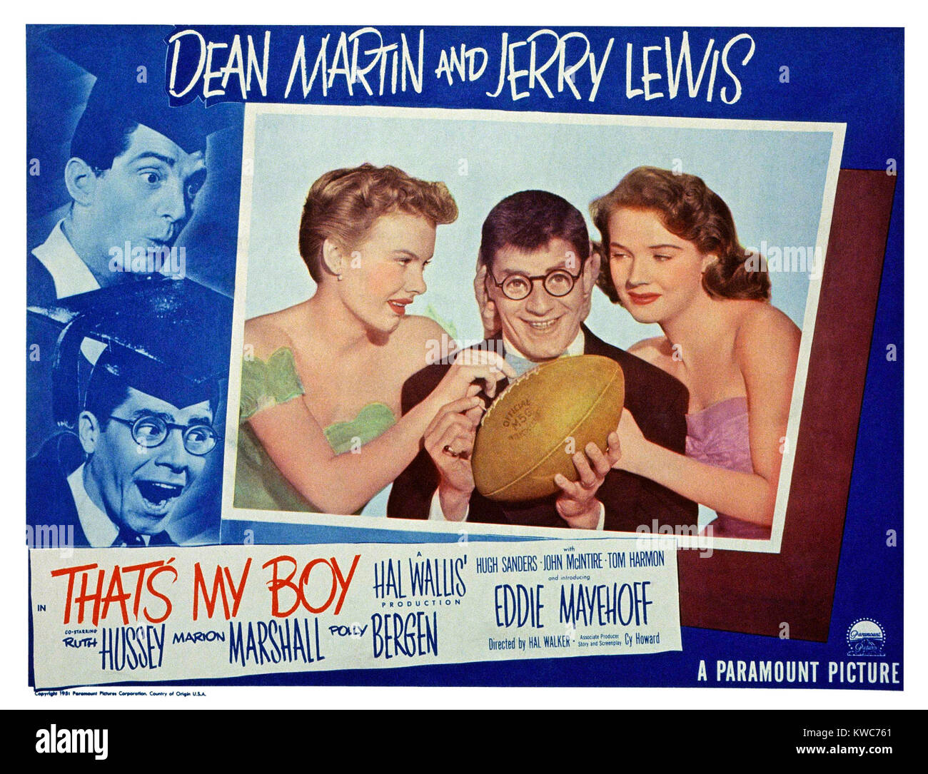 THAT'S MY BOY, US lobbycard, from left: Marion Marshall, Jerry Lewis ...