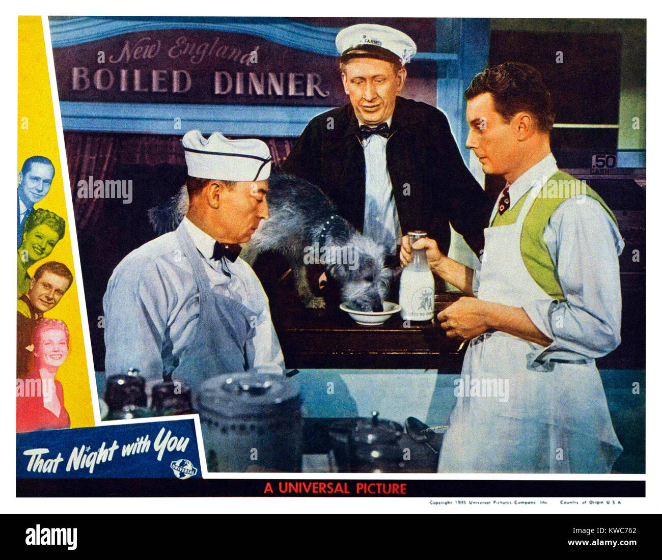 THAT NIGHT WITH YOU, US lobbycard, from left: Buster Keaton, Tom Fadden ...