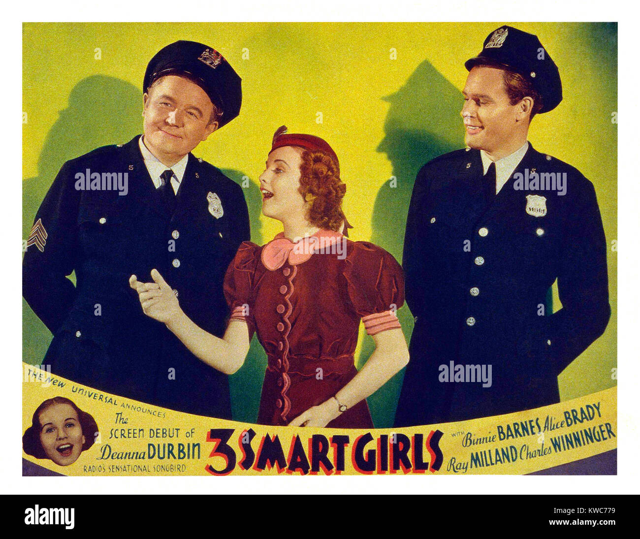 THREE SMART GIRLS US lobbycard, from left: Wade Boteler, Deanna Durbin ...