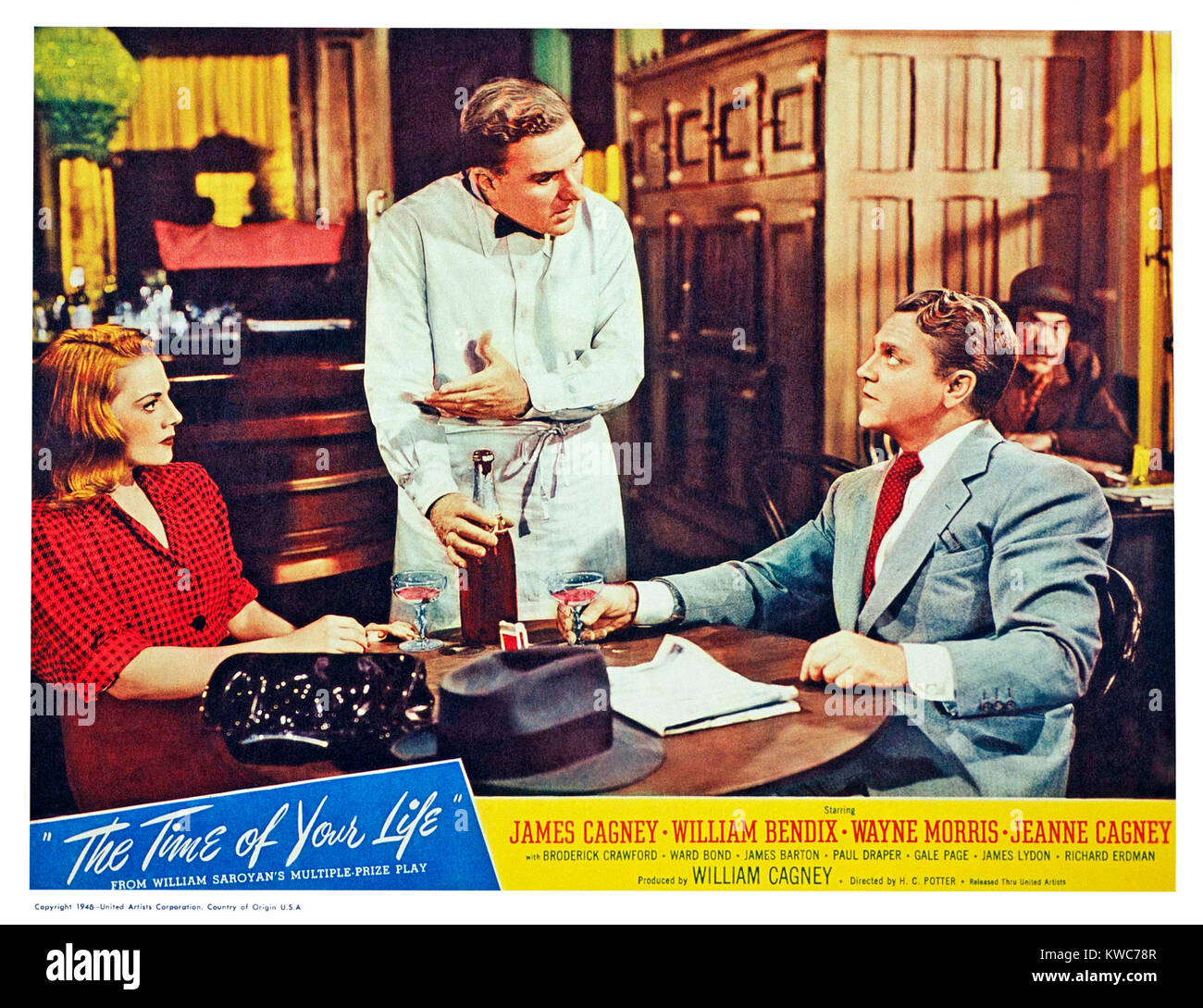 THE TIME OF YOUR LIFE, US lobbycard, from left: Jeanne Cagney, William ...