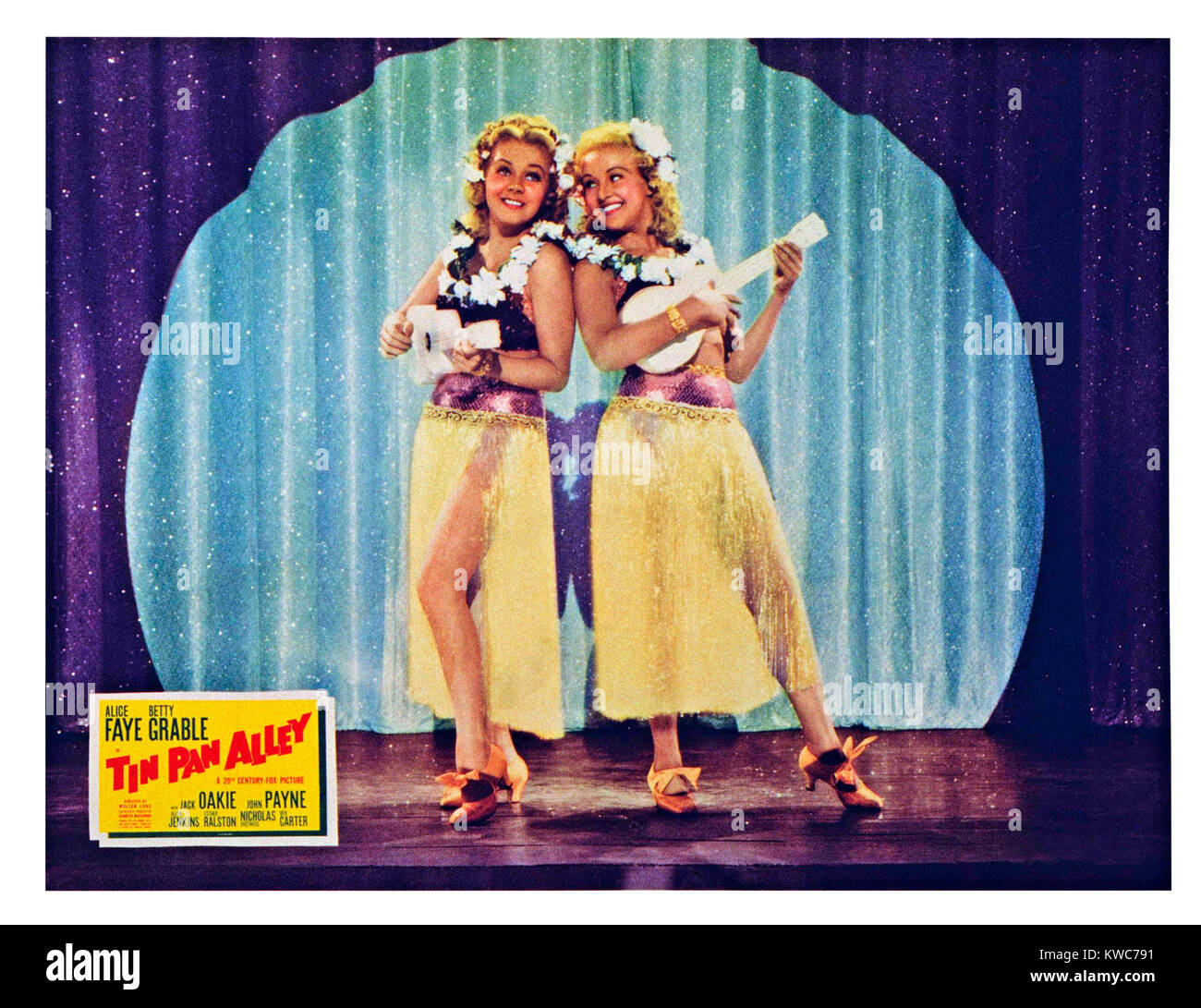 TIN PAN ALLEY, US lobbycard, from left: Alice Faye, Betty Grable, 1940 ...