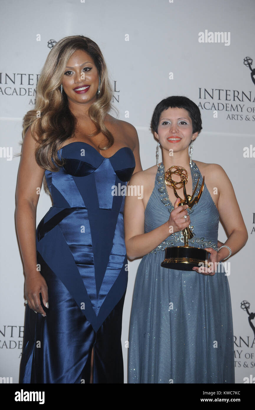NEW YORK, NY - NOVEMBER 24: Laverne Cox, Maryam Ebrahimi attends the ...