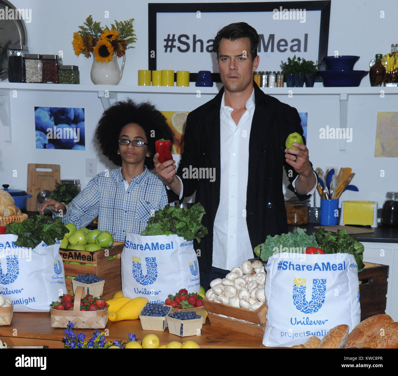 NEW YORK, NY - OCTOBER 13: Youth Hunger Activist Joshua Williams and ...