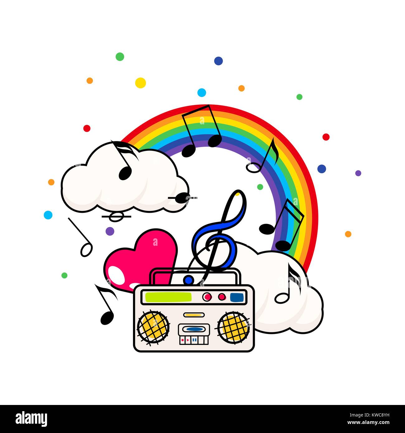 Vintage music store sign Cut Out Stock Images & Pictures - Alamy