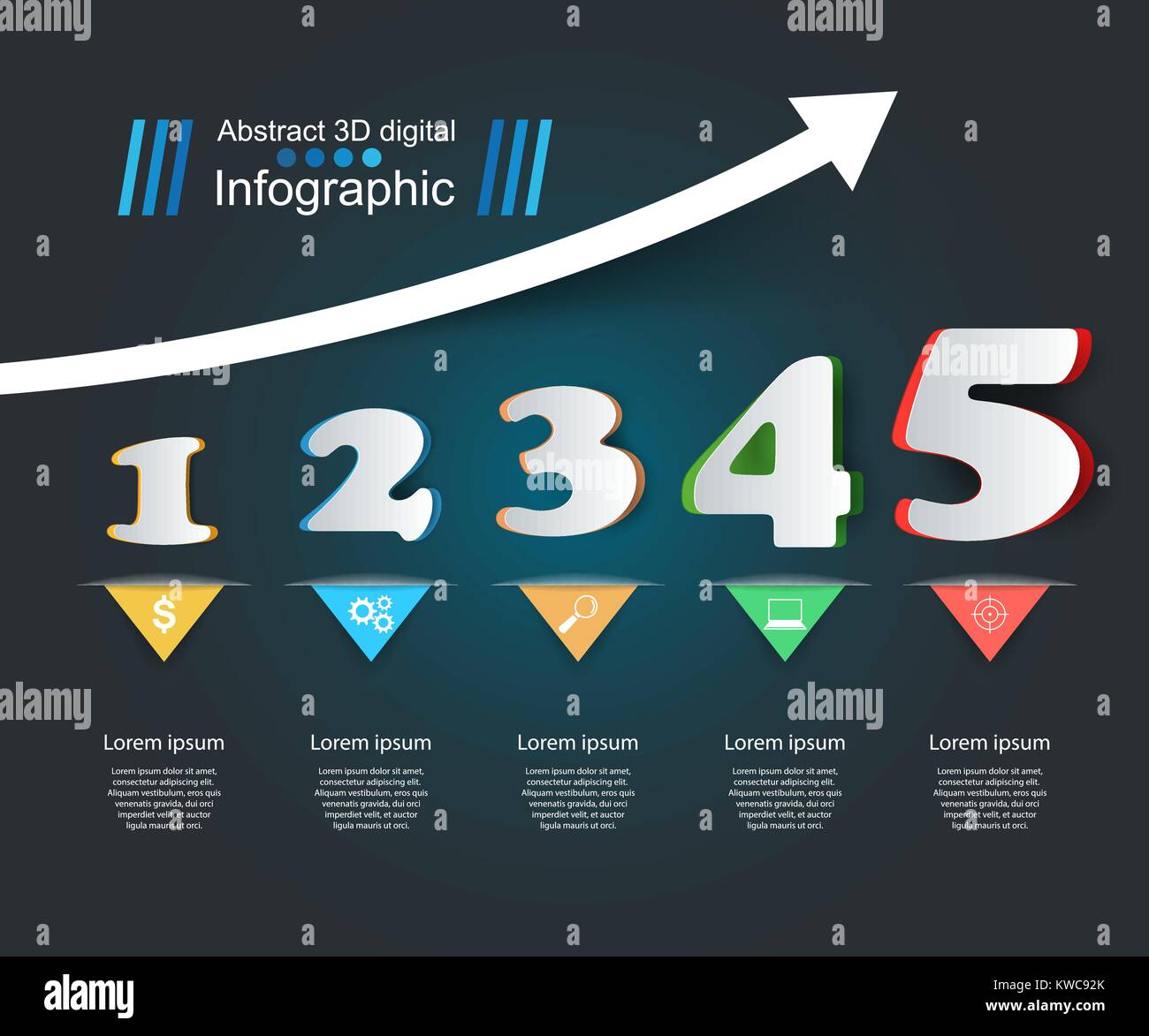 Business infographic. Number icon Stock Vector Image & Art - Alamy