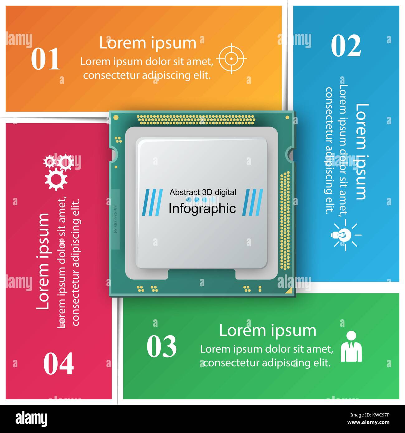 Computer chip. Business infographic Stock Vector Image & Art - Alamy