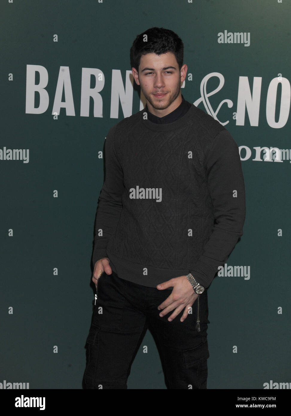 NEW YORK, NY - NOVEMBER 18: Singer Nick Jonas signs copies of his new ...