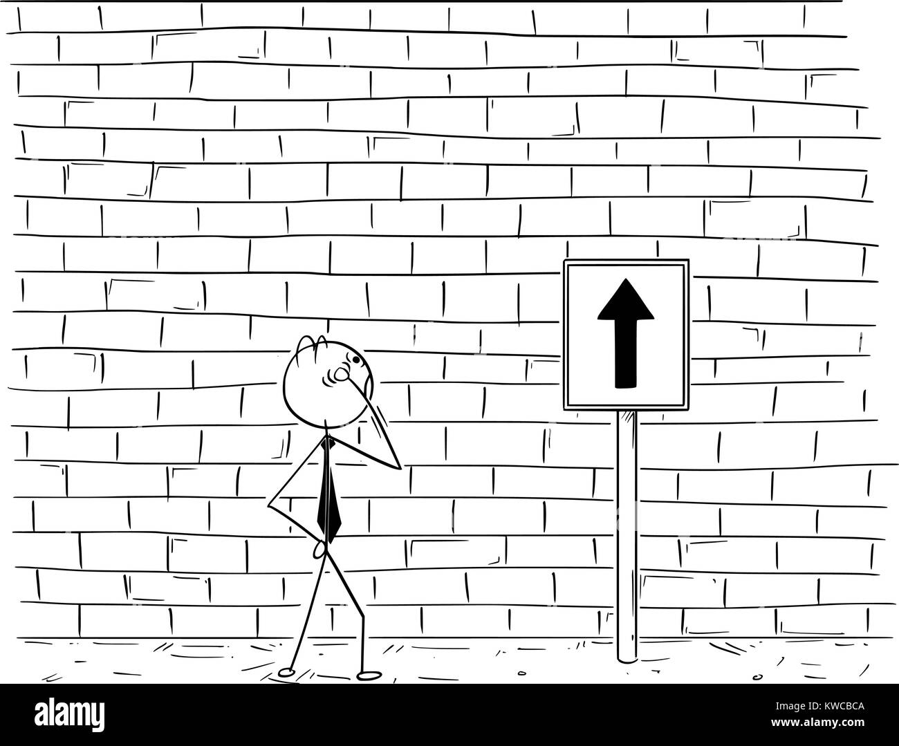 Stickman Confident Black and White Stock Photos & Images - Alamy