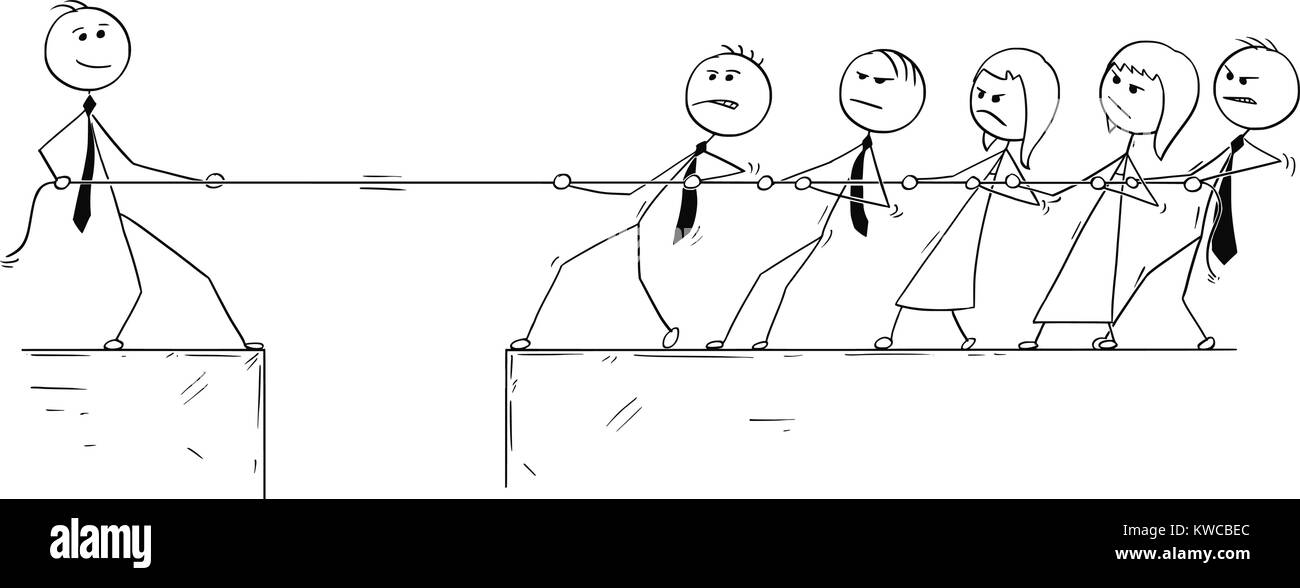 Cartoon stick man drawing conceptual illustration of unique ...