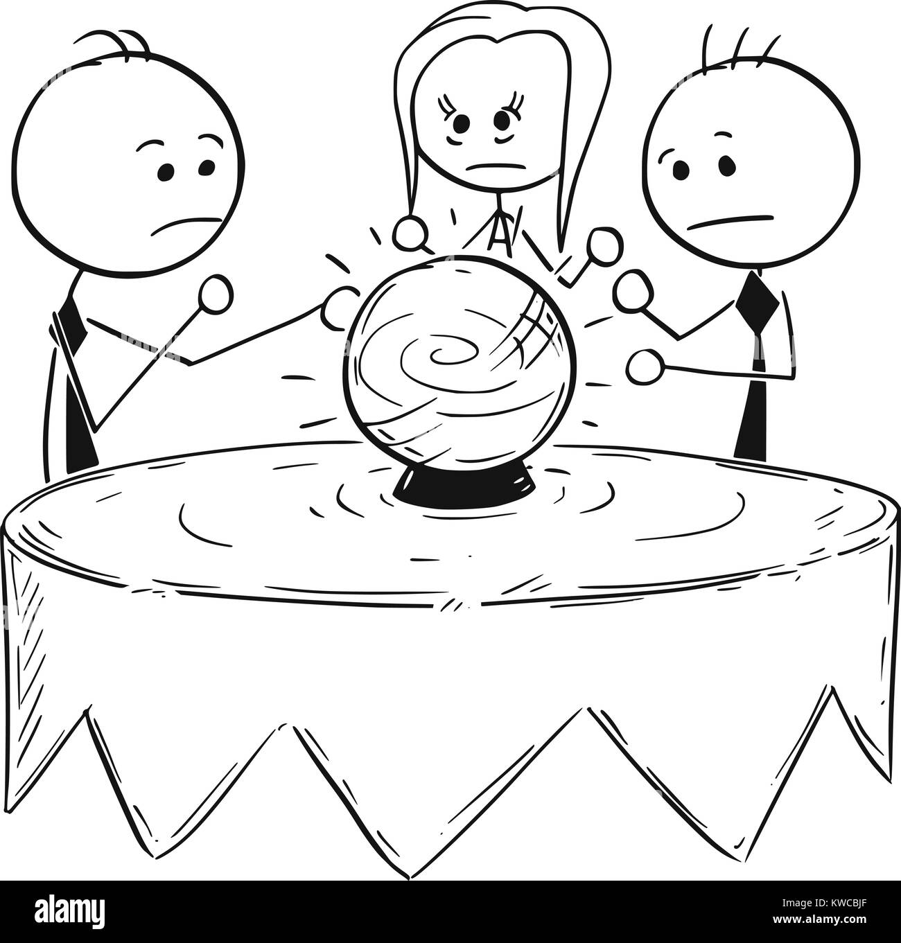 Cartoon stick man concept drawing illustration of business people ...