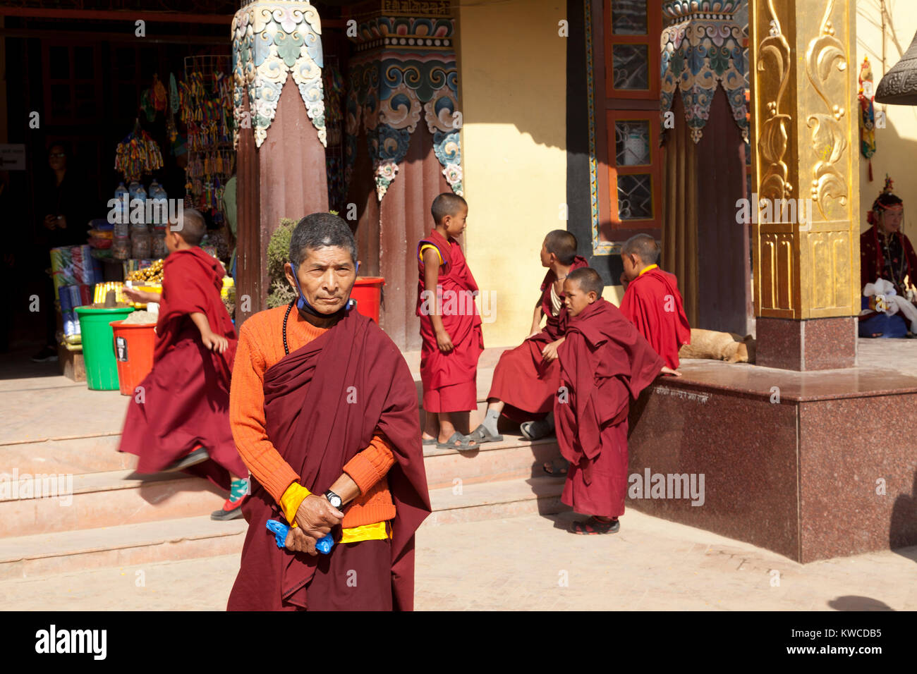 People practicing Buddhism in Nepal Stock Photo - Alamy