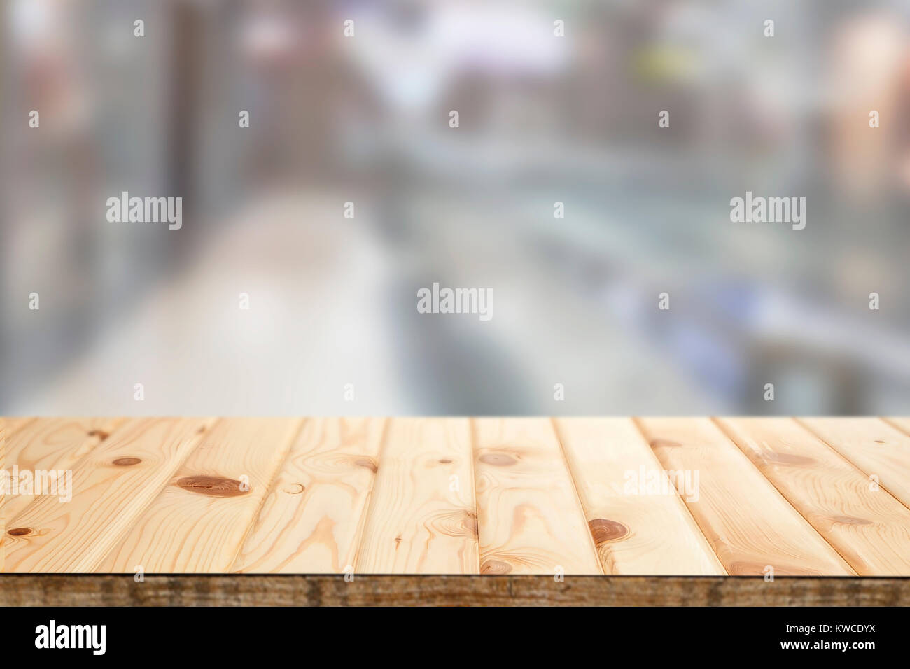 Wooden tabletop background image Stock Photo - Alamy