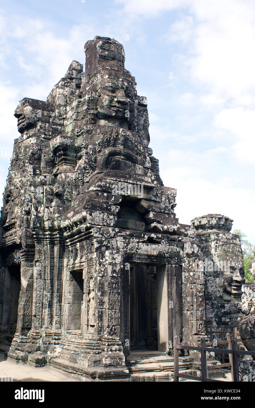 Tower and gate in Bayon temple, Angkor, Cambodia Stock Photo - Alamy