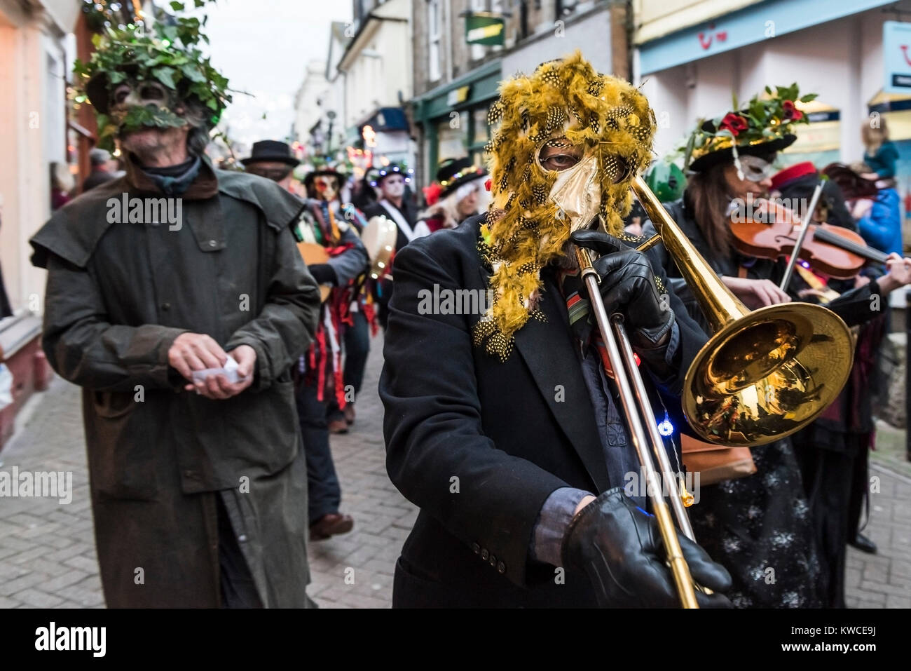 The Montol Festival in Penzance celebrating the Winter Solstice Stock ...