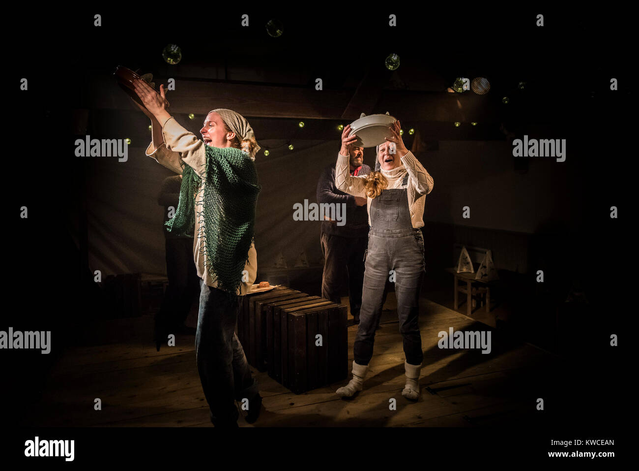 A performance of The Mousehole Cat in Mousehole Cornwall. Cousin Jacks ...