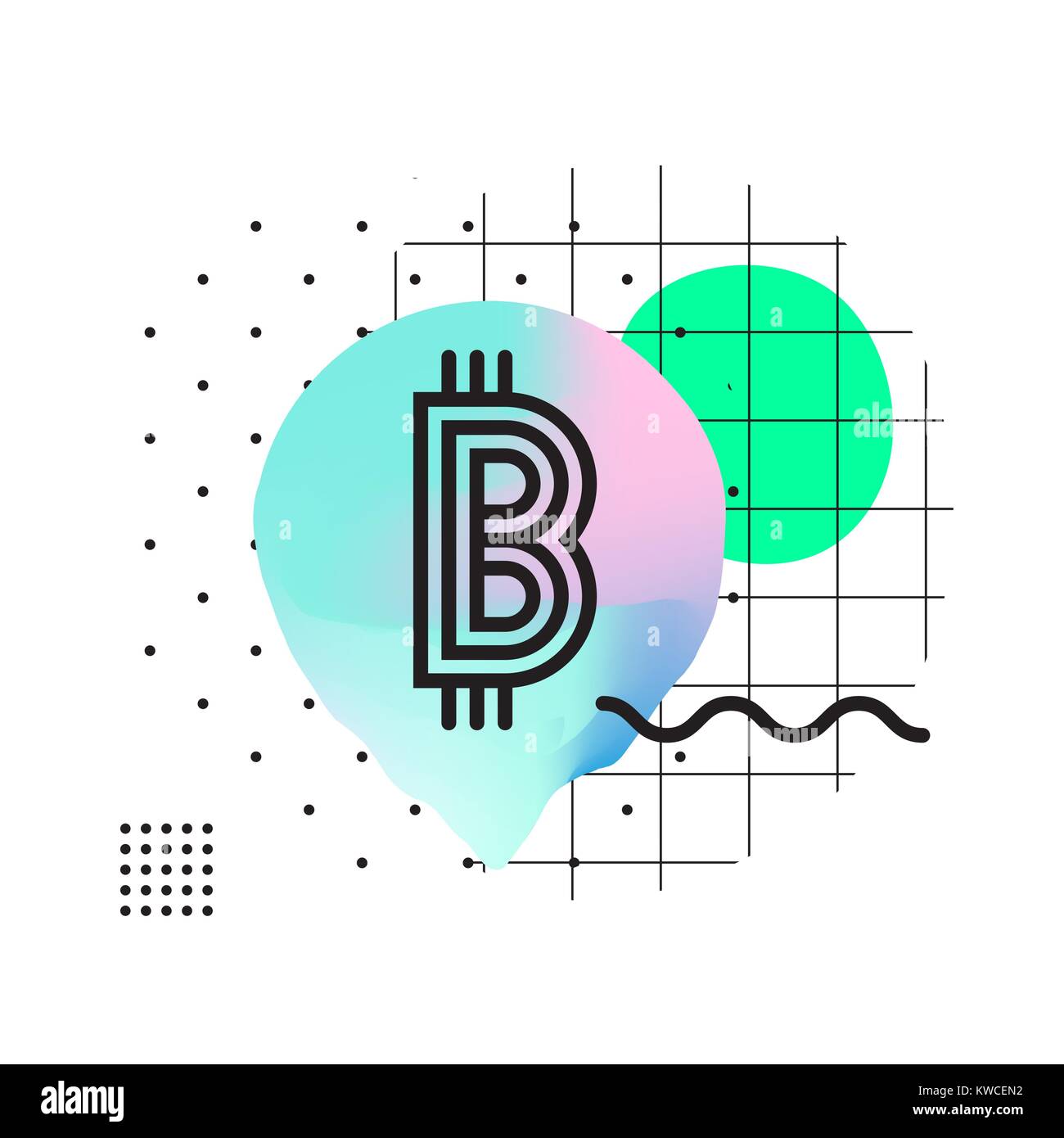 Typography horizontal banner for Blockchain Stock Vector Image & Art ...
