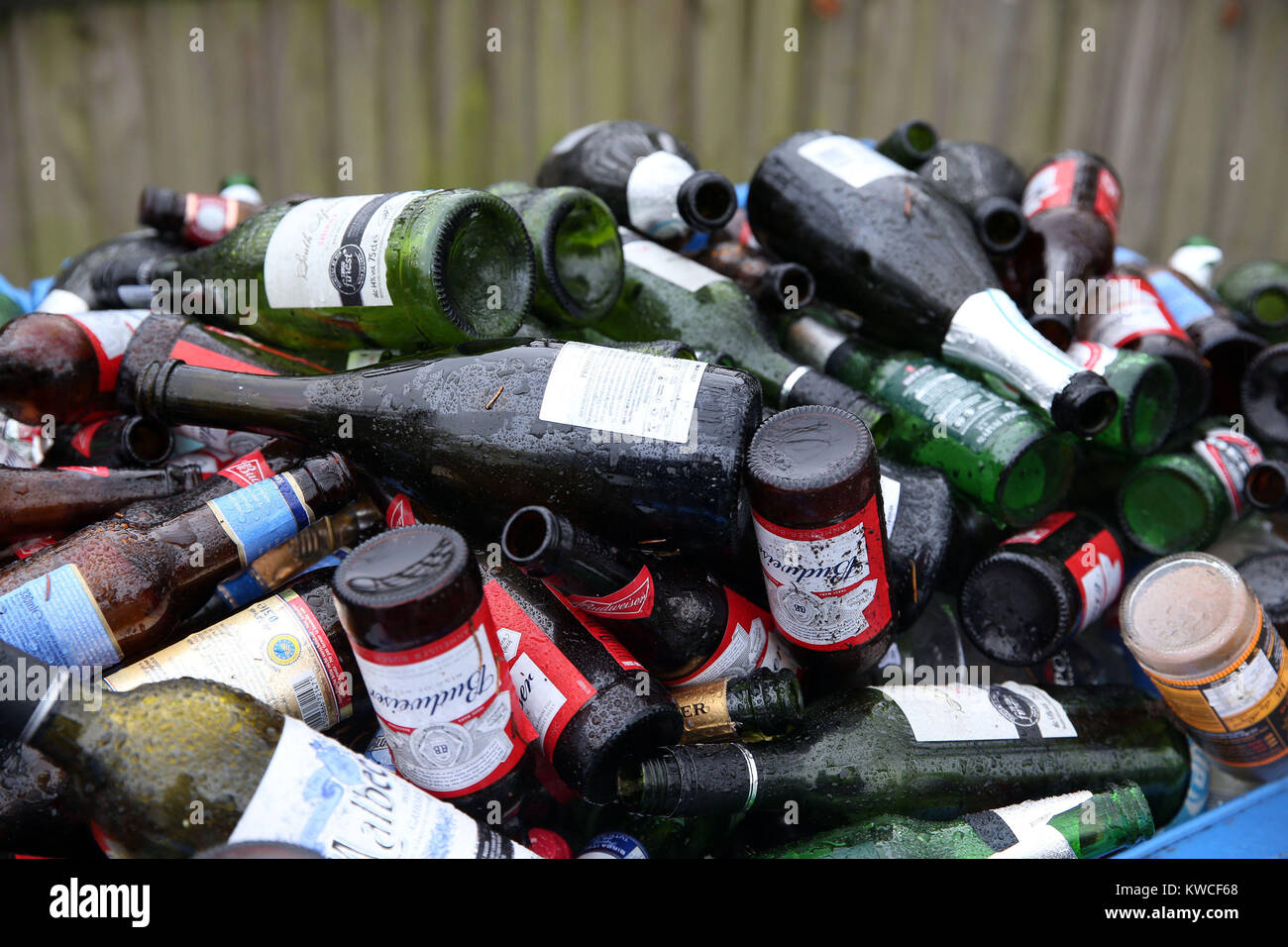 Christmas recycling bin hi-res stock photography and images - Alamy