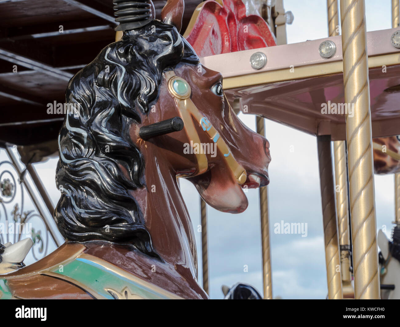 Carousel at he royal palace of Madrid. Madrid, Spain Stock Photo - Alamy