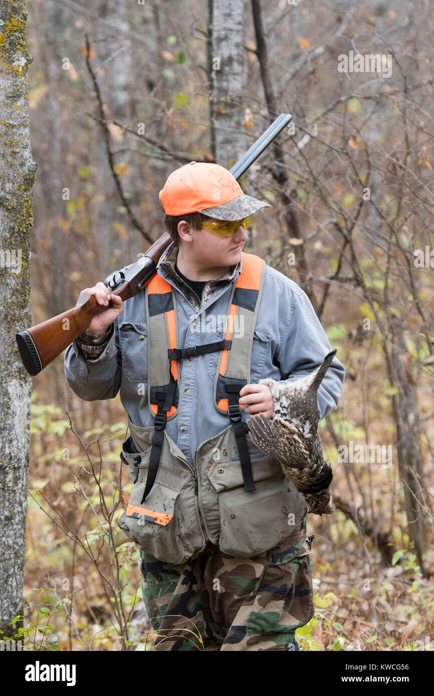 A young ruffed grouse hunter in Minnesota Stock Photo - Alamy