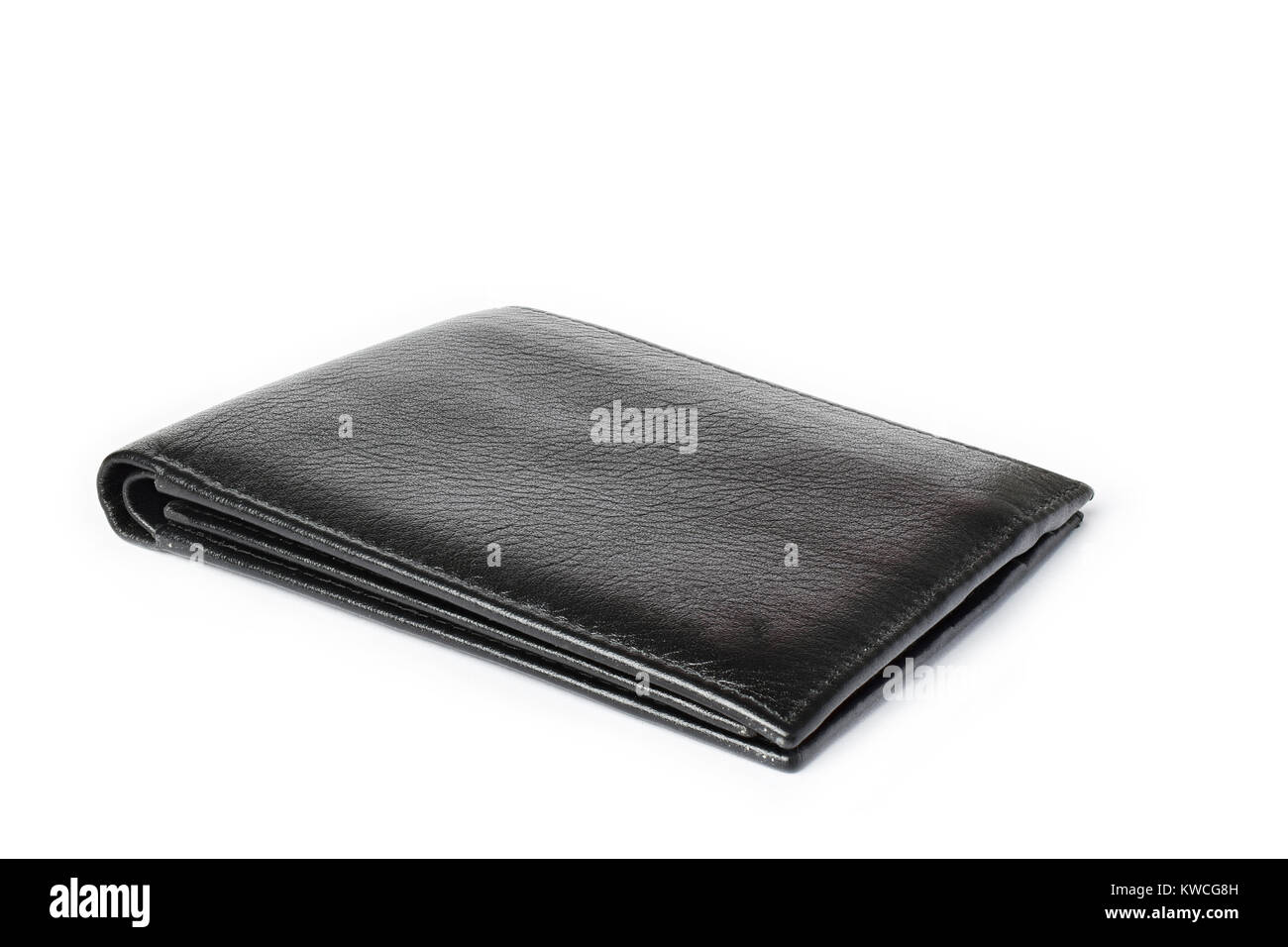 Black wallet isolated on a white background Stock Photo - Alamy