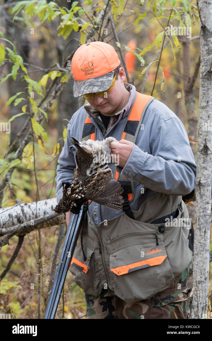 A young ruffed grouse hunter in Minnesota Stock Photo - Alamy