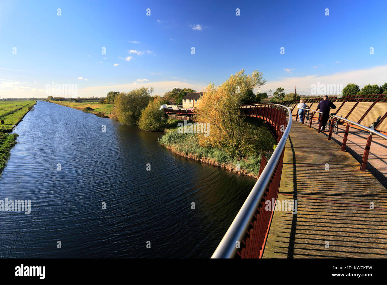 The Recycled Bridge over the river Nene, Whittlesey, Cambridgeshire ...