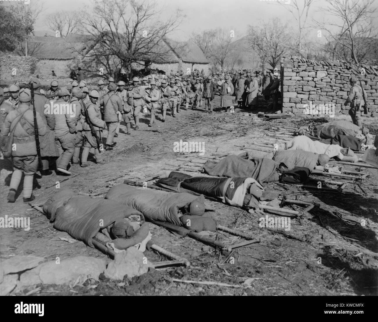 Chinese Civil War 1946-1949. Chinese Nationalist soldiers heading to ...