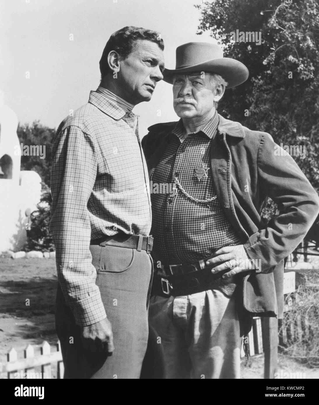 THE HALLIDAY BRAND, from left: Joseph Cotten, Ward Bond, 1957 Stock ...