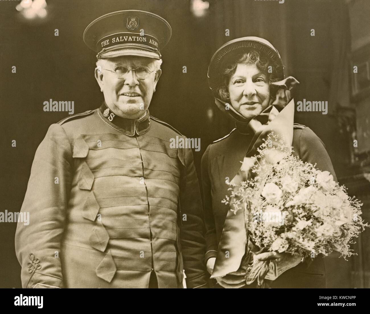 Salvation Army Commander Eva Booth and General Edward Higgins, in London, Aug. 17, 1934. Higgins ...