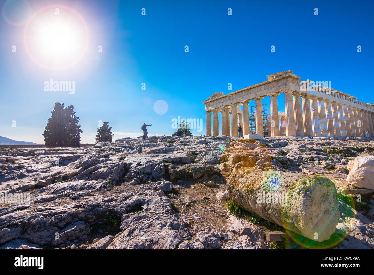 Parthenon temple on the Acropolis in Athens, Greece Stock Photo - Alamy