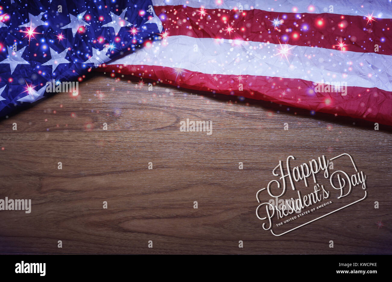 Screwed Up USA Flag on Brown Wooden Board. America Flag Background with ...