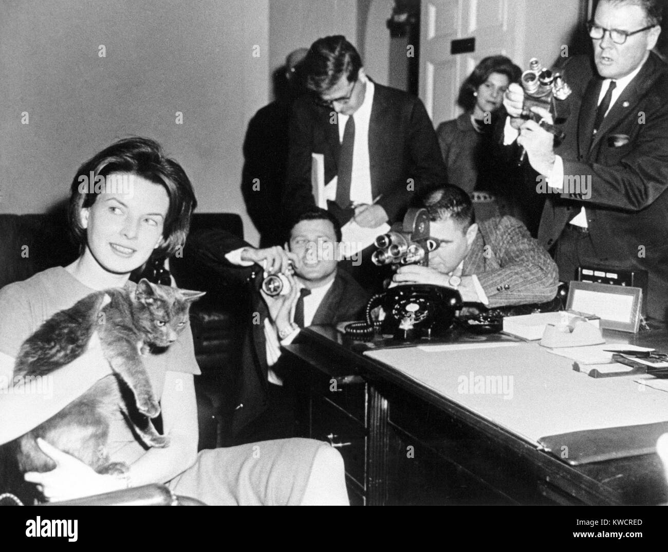 First Lady’s Press Secretary Pamela Turnure holds Caroline Kennedy's ...