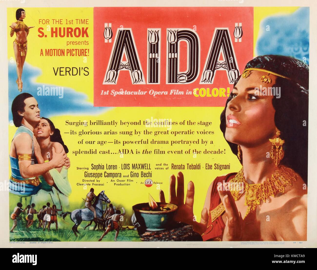 AIDA, from left: Luciano Della Marra, Sophia Loren, 1953 Stock Photo - Alamy